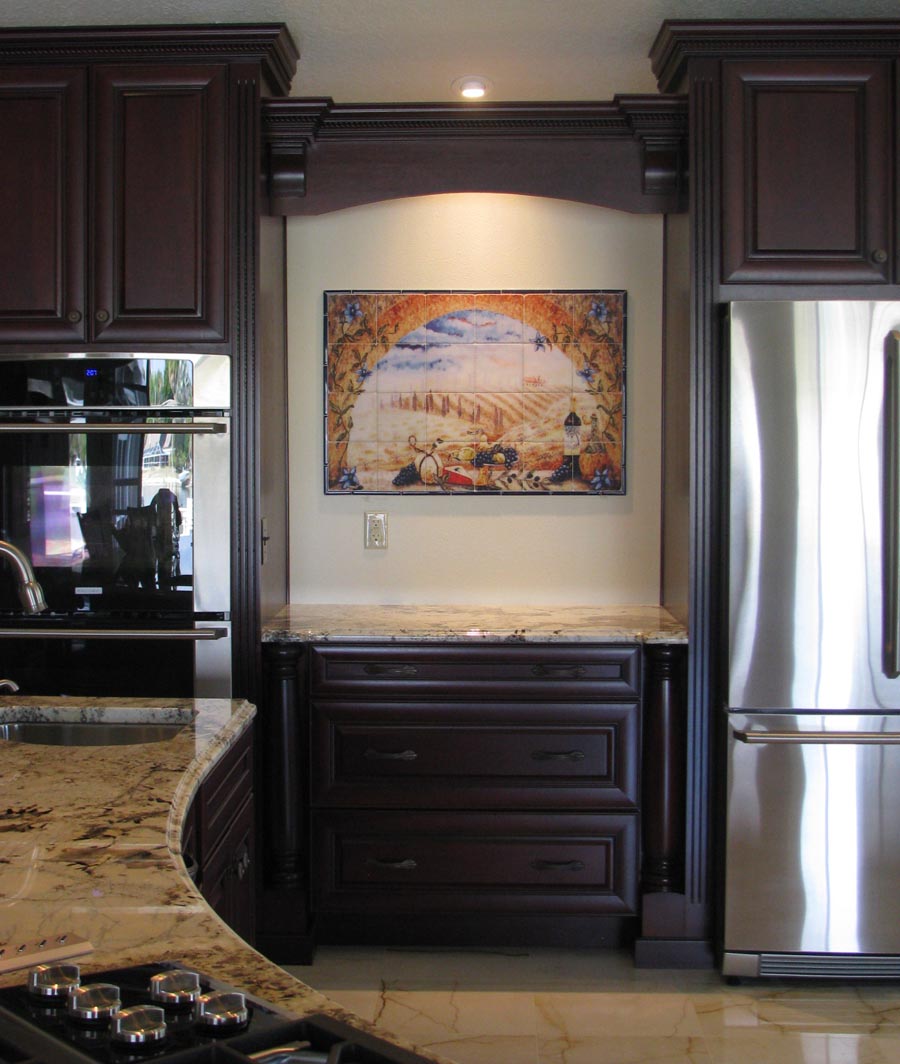 Italian tile murals - Tuscany Backsplash tiles