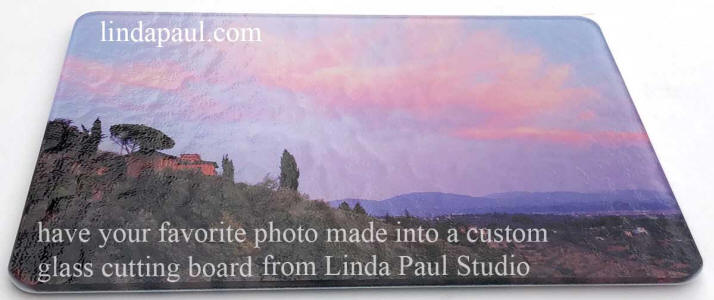 Glass cutting Board made by artist - your photo or any painting