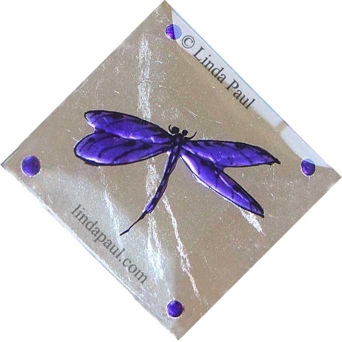 Dragonfly Art Glass Tiles of Dragonflies