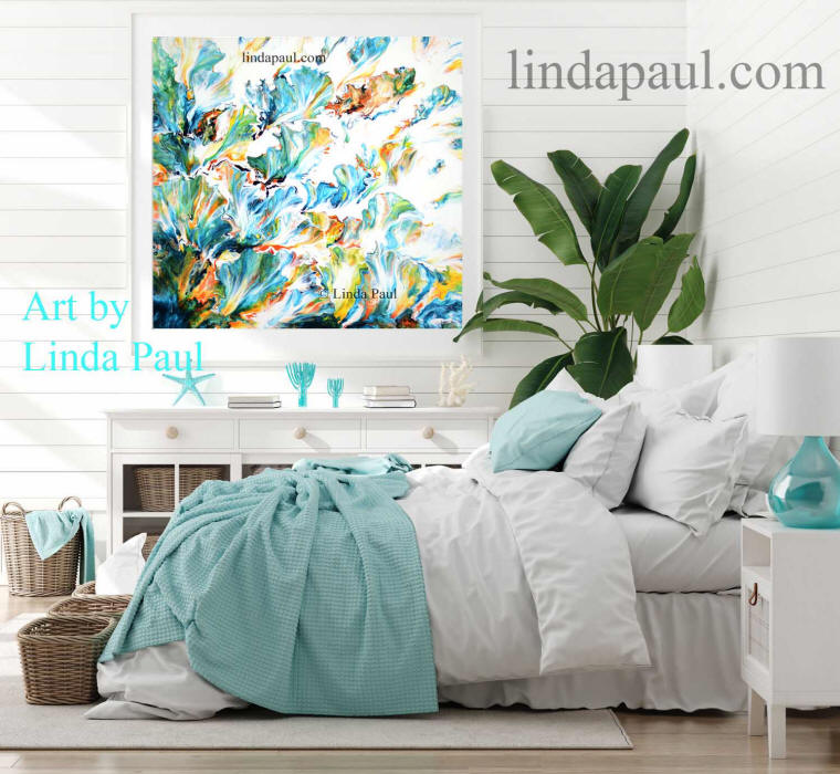 Turquoise Paintings Abstract Art for Sale by artist