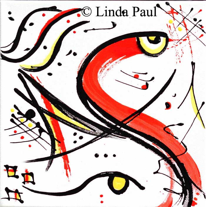 Fish Art Paintings large abstract and whimsical painted fish