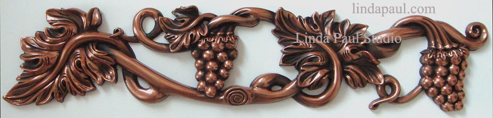 Kitchen Grape Tiles Metal Backsplash Accents of Grapes