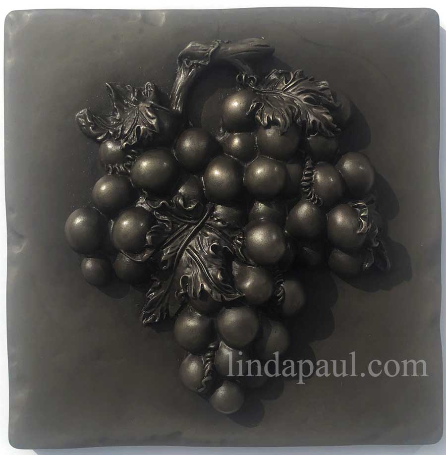 Kitchen Grape Tiles Metal Backsplash Accents of Grapes